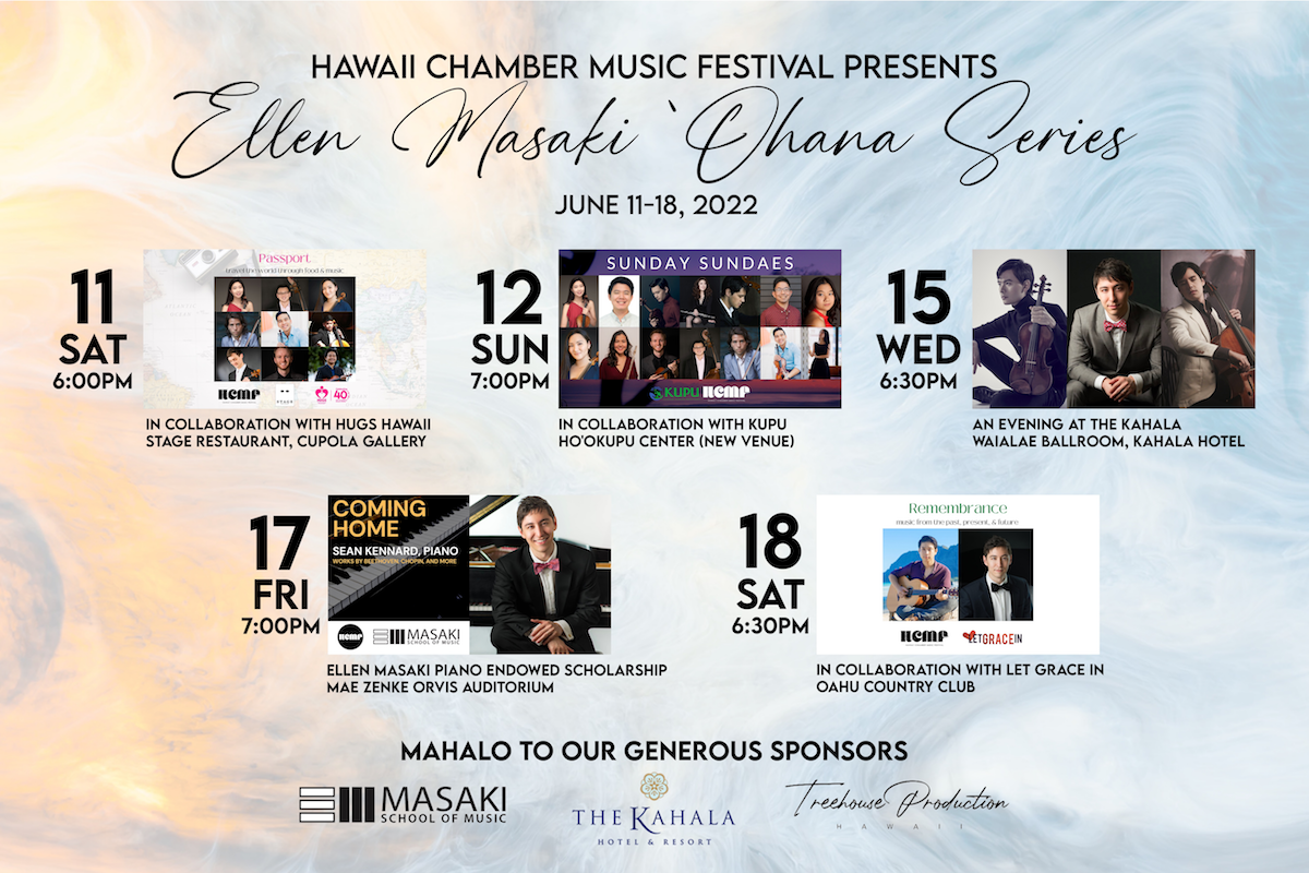 Hawaii Chamber Music Festival - Ellen Masaki Ohana Series - Kaimuki ...